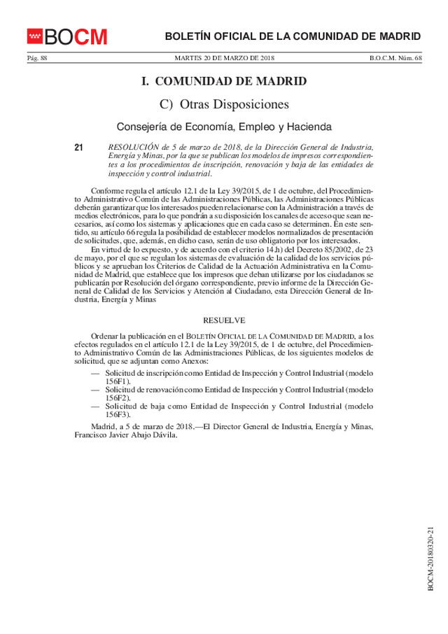 BOLETÍN OFICIAL DE LA COMUNIDAD DE MADRID - Voltimum ES