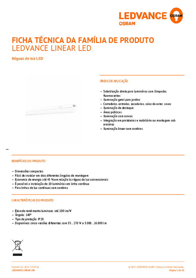 LEDVANCE LINEAR LED - Réguas de luz LED - Voltimum PT