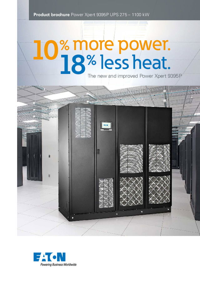 Power Xpert 9395P UPS 275 – 1100 kW - Voltimum TR