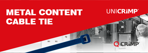 Unicrimp Metal Content Cable Ties help reduce contamination - Voltimum UK